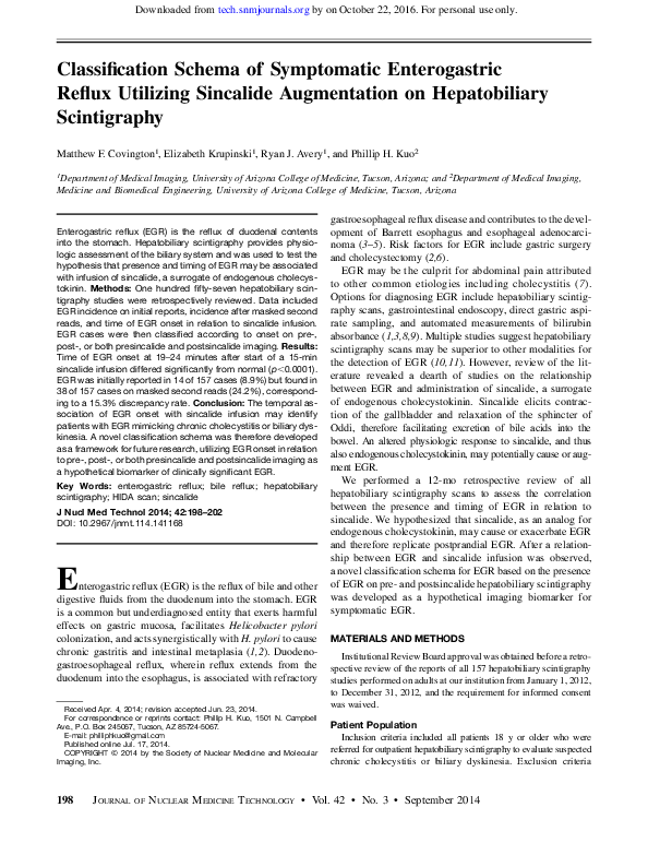 (PDF) Classification schema of symptomatic enterogastric reflux ...