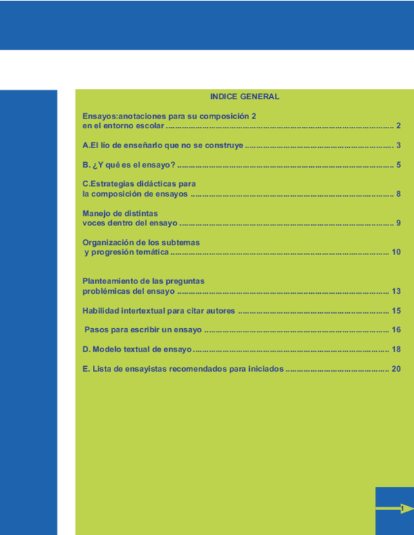 (PDF) EL ENSAYO Y SU ESTRUCTURA