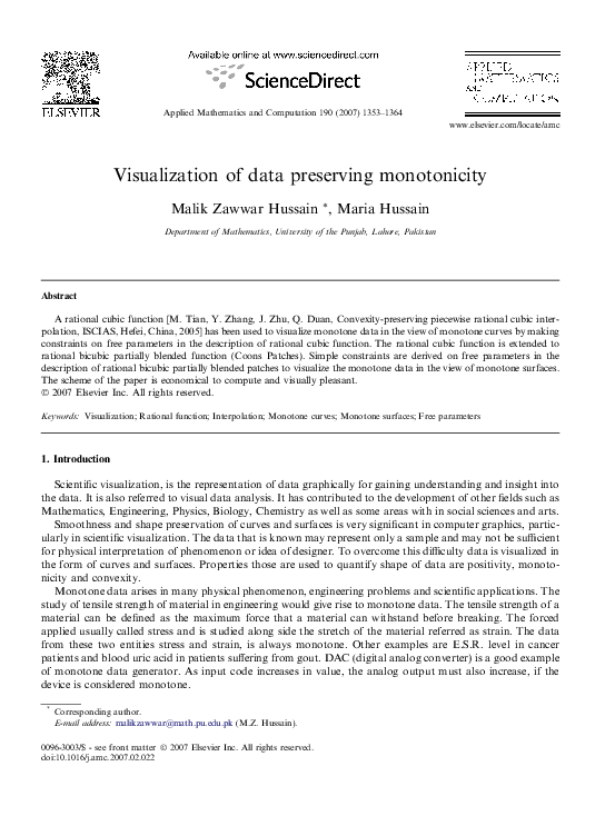 Pdf Visualization Of Data Preserving Monotonicity