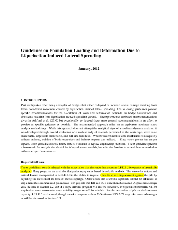 Pdf Guidelines On Foundation Loading And Deformation Due To