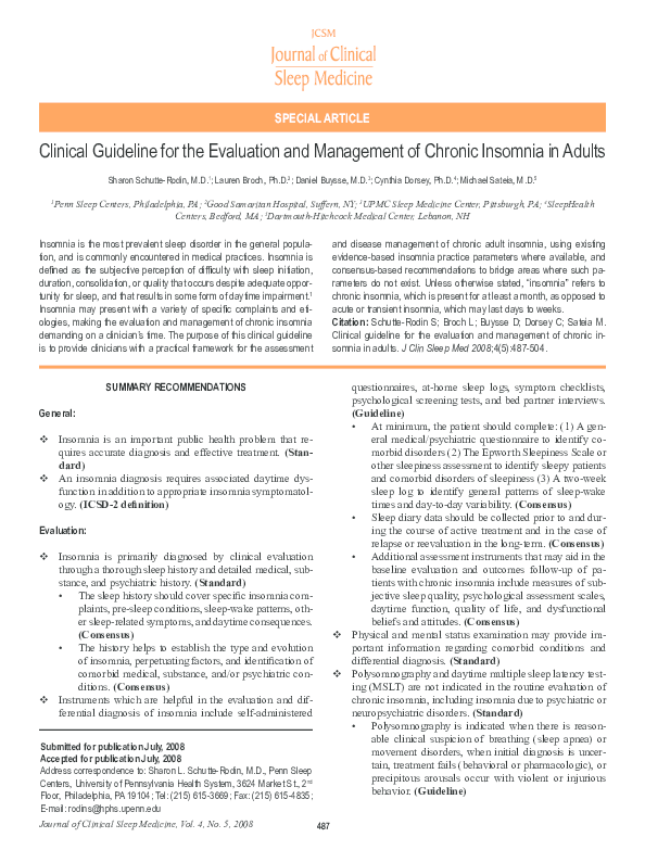 (PDF) Clinical guideline for the evaluation and management of chronic ...