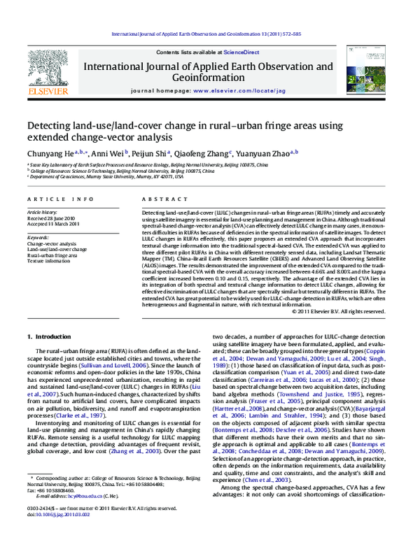 (PDF) Detecting land-use/land-cover change in rural–urban fringe areas ...