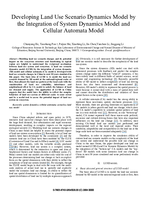(PDF) Developing land use scenario dynamics model by the inte-gration ...