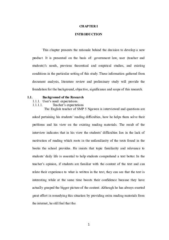 (DOC) Chapter 1: Background