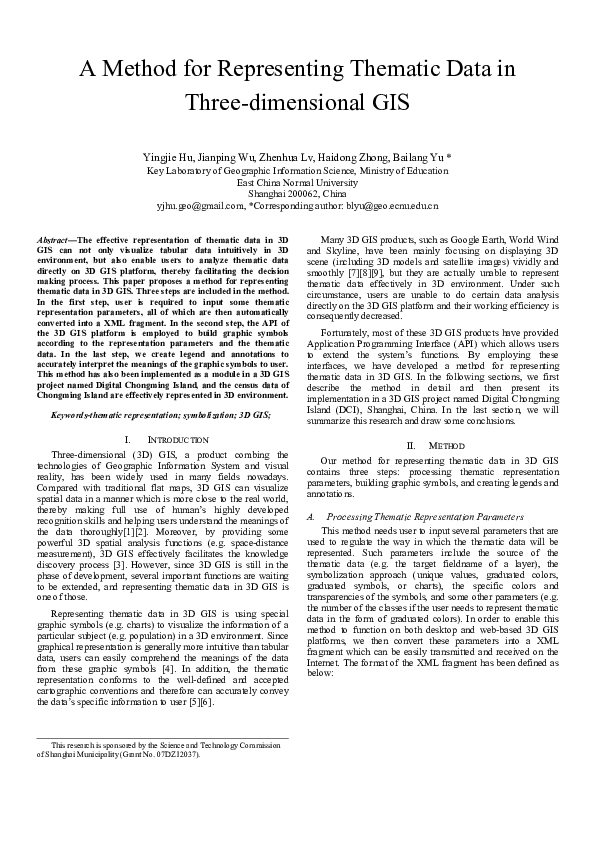 (PDF) A method for representing thematic data in three-dimensional GIS