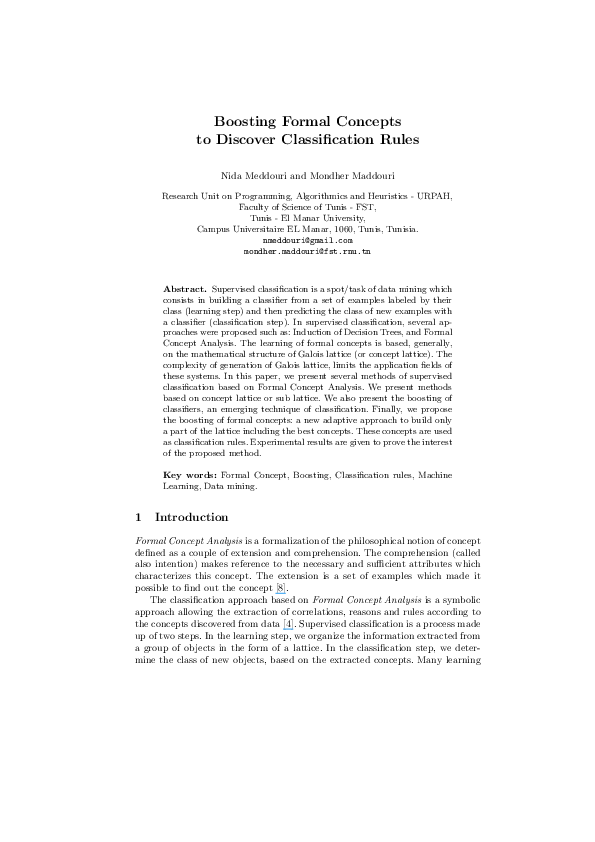 (PDF) Boosting Formal Concepts to Discover Classification Rules
