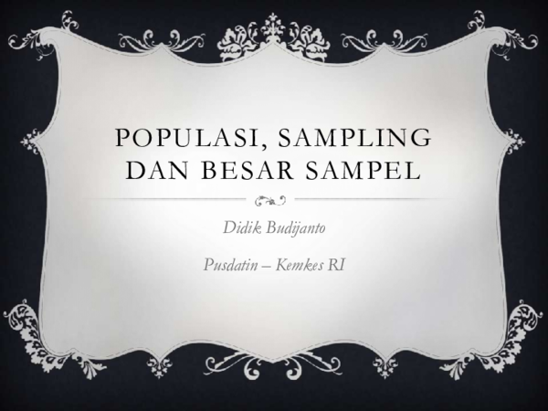 (PDF) POPULASI, SAMPLING