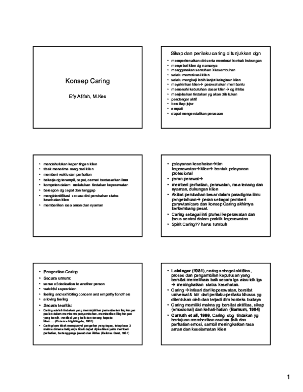 (PDF) Konsep Caring