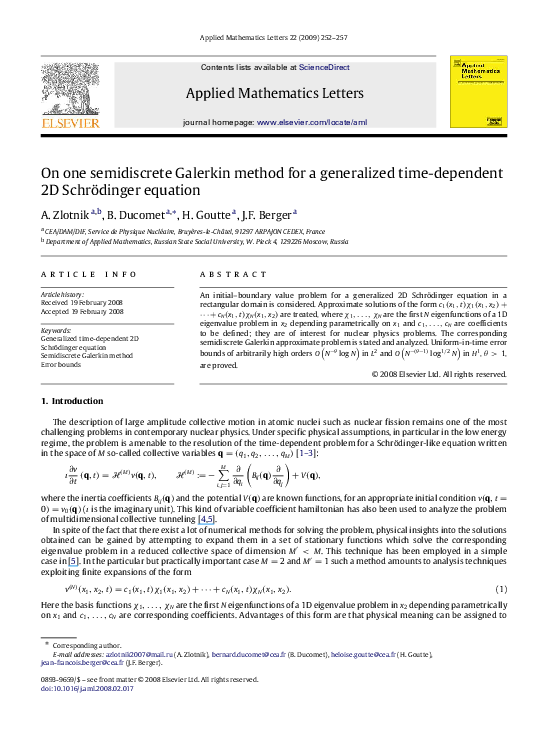 (PDF) On one semidiscrete Galerkin method for a generalized time ...