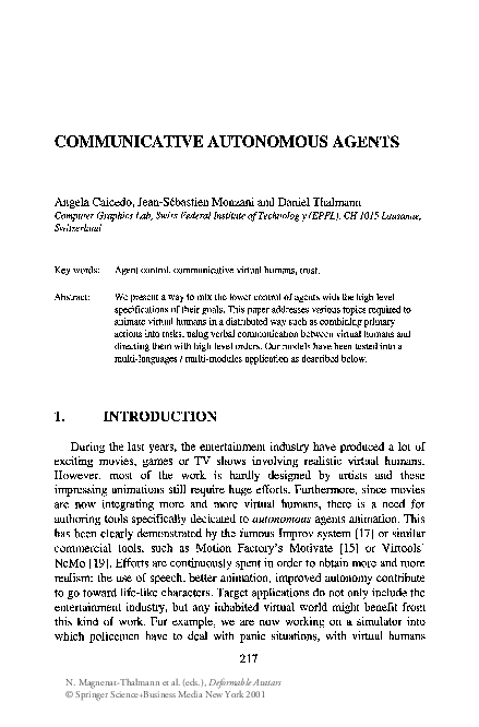 (PDF) Communicative Autonomous Agents