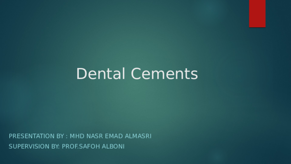 (PPT) Dental Cements.pptx