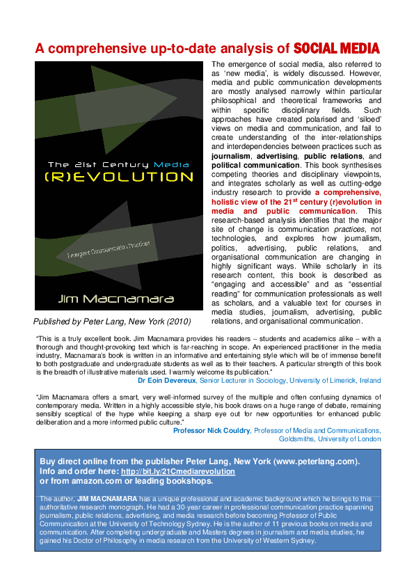 (PDF) The 21st century media (r) evolution: Emergent communication ...