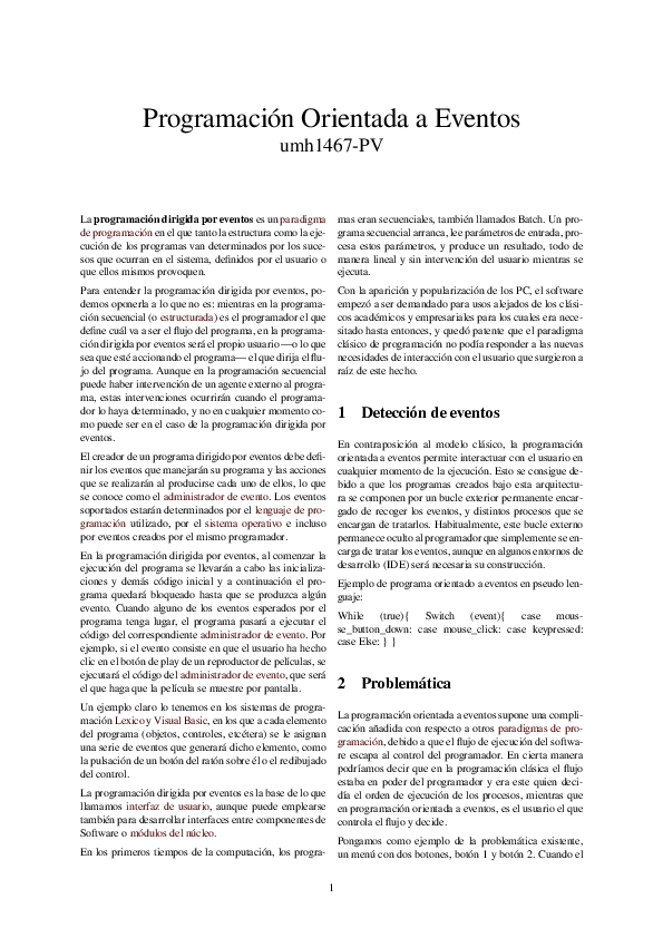 (PDF) Programación Orientada a Eventos umh1467-PV