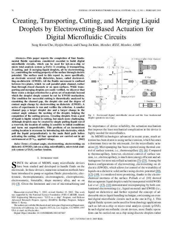 Pdf Creating Transporting Cutting And Merging Liquid Droplets By
