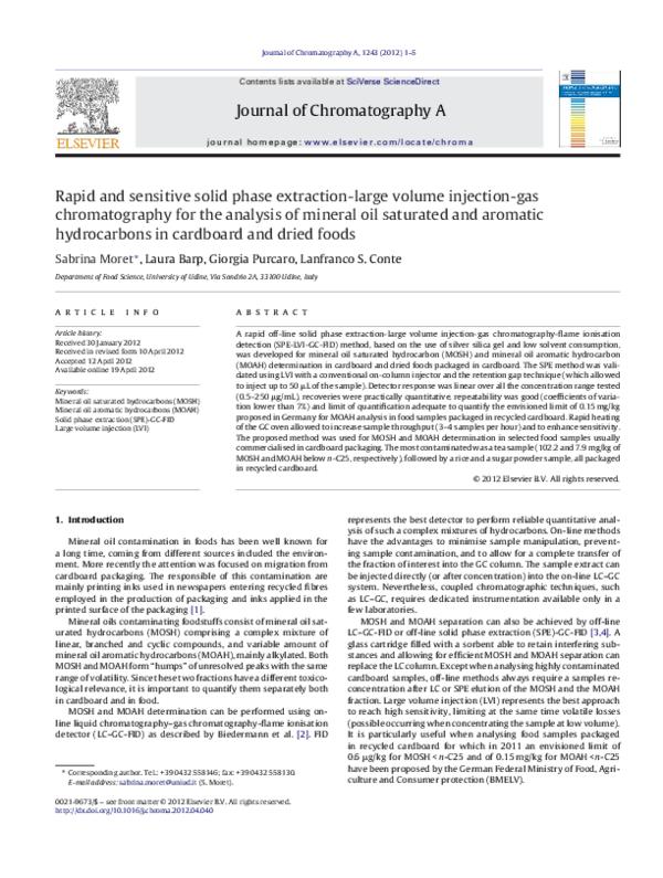 (PDF) Rapid and sensitive solid phase extraction-large volume injection-gas chromatography for ...