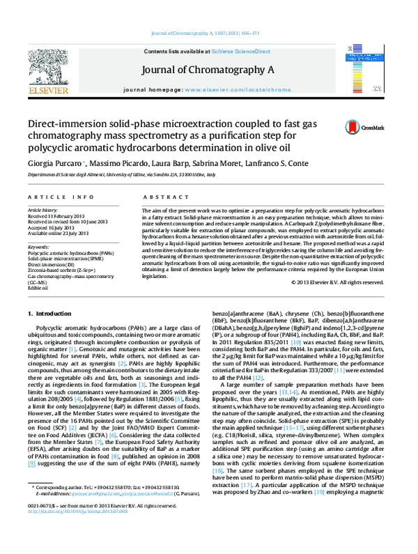 (PDF) Direct Immersion-Solid Phase Microextraction for the Determination of Chlorinated ...