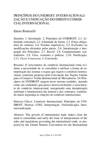 (PDF) Princípios UNIDROIT