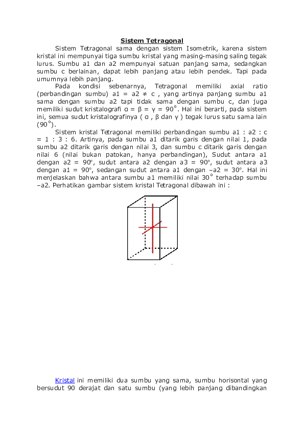 (DOC) Sistem Tetragonal