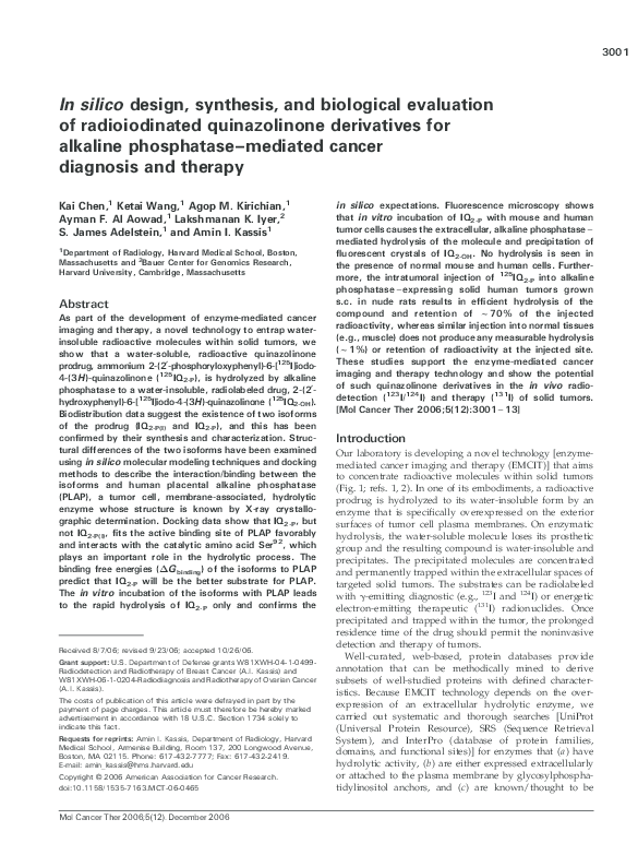 (PDF) In silico design, synthesis, and biological evaluation of ...