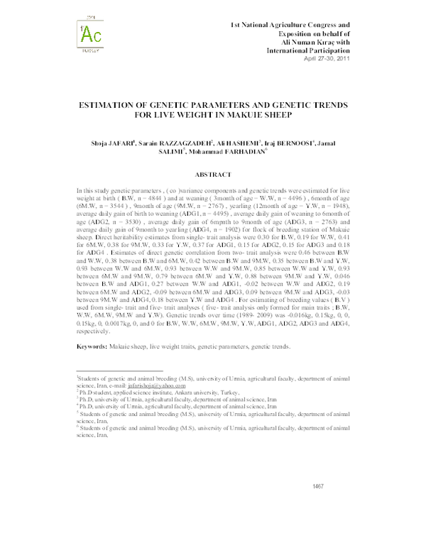 (PDF) Genetic parameters for first lactation dairy traits in the Alpine and Saanen goat breeds ...