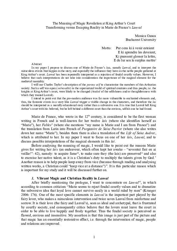 (DOC) The Meaning of Magic Revelation at King Arthur's Court ...