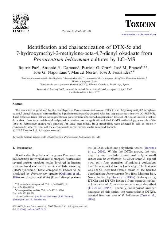 (PDF) Identification and characterization of DTX-5c and 7-hydroxymethyl ...
