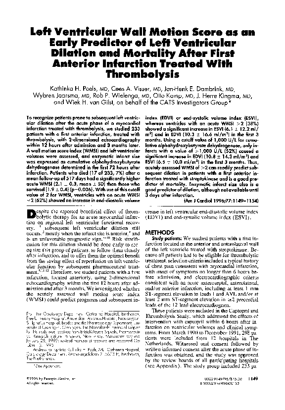 (PDF) Left ventricular wall motion score as an early predictor of left ...