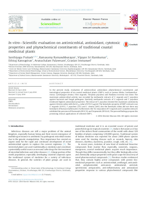 (PDF) In vitro—Scientific evaluation on antimicrobial, antioxidant, cytotoxic properties and ...