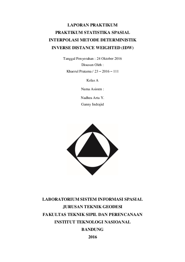 (PDF) INTERPOLASI METODE DETERMINISTIK INVERSE DISTANCE WEIGHTED (IDW