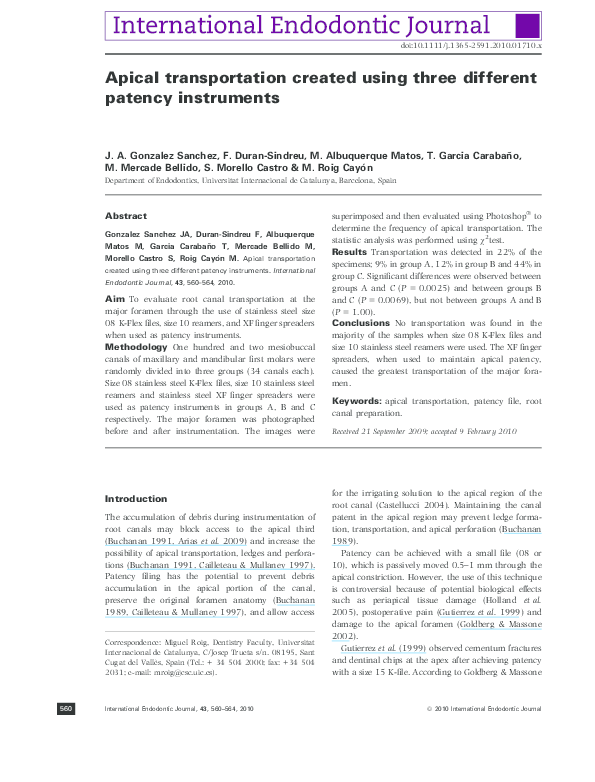 (PDF) Apical transportation created using three different patency ...
