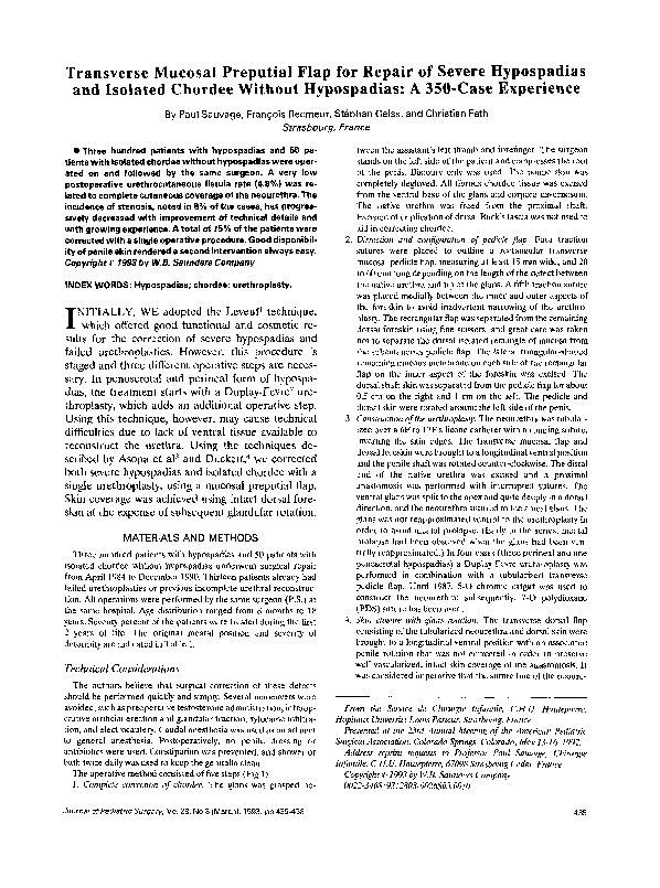 (PDF) Transverse mucosal preputial flap for repair of severe ...