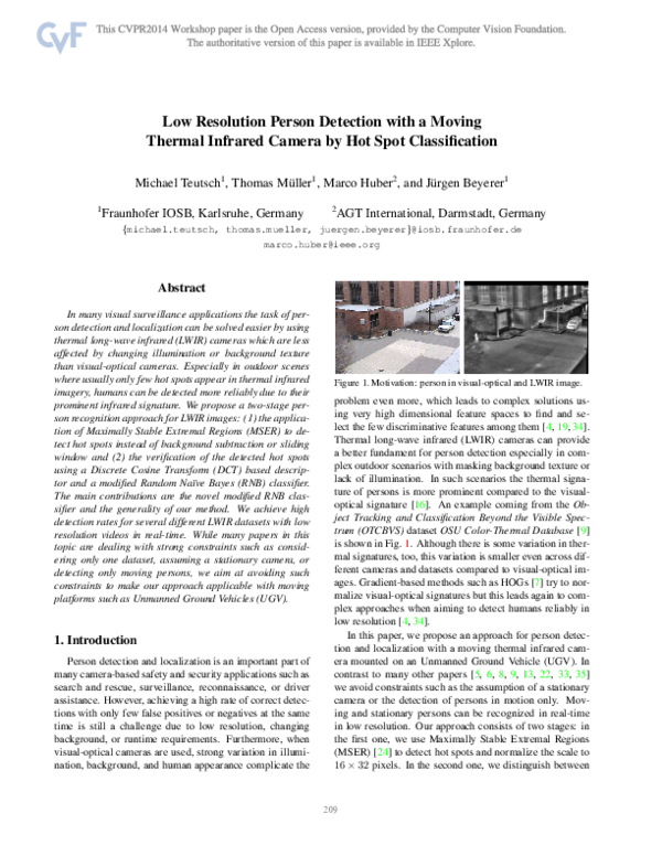 (PDF) Low Resolution Person Detection with a Moving Thermal Infrared ...