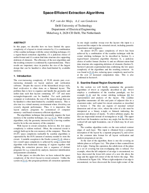 (PDF) Space-efficient extraction algorithms
