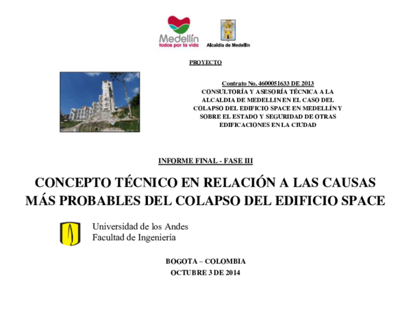 (PDF) INFORME FINAL -FASE III CONCEPTO TÉCNICO EN RELACIÓN A LAS CAUSAS MÁS PROBABLES DEL ...