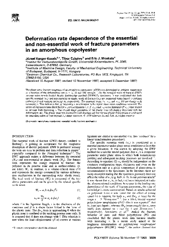 (PDF) Deformation rate dependence of the essential and non-essential ...