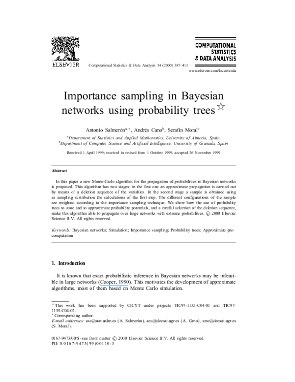 (PDF) Importance Sampling in Bayesian Networks Using Probability Trees