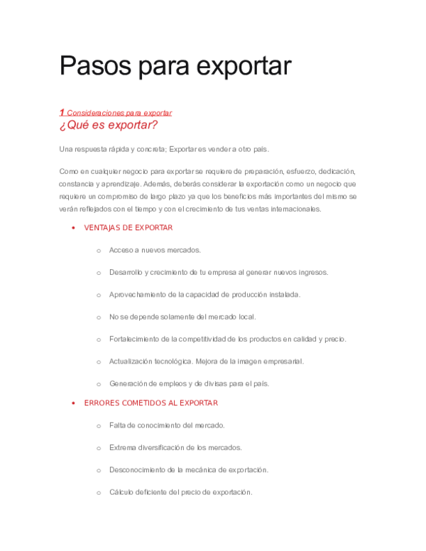 (DOC) Pasos para exportar