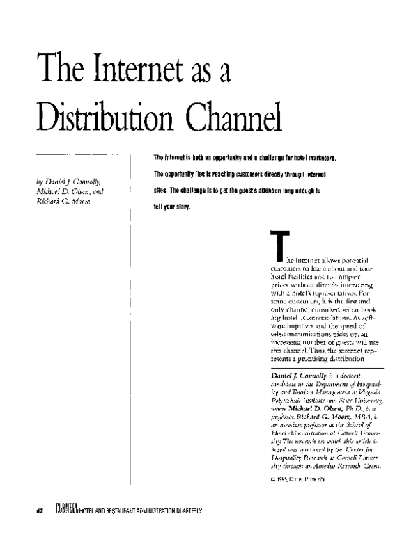 (PDF) The internet as a distribution channel