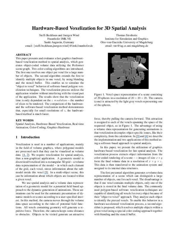 Pdf Fast Hardware Voxelization For Spatial Analysis