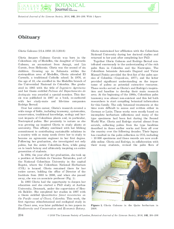 (PDF) Obituary Gloria Galeano