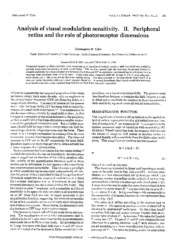 (PDF) Visual and Non-Visual Effects of Light | Dariusz Sawicki ...