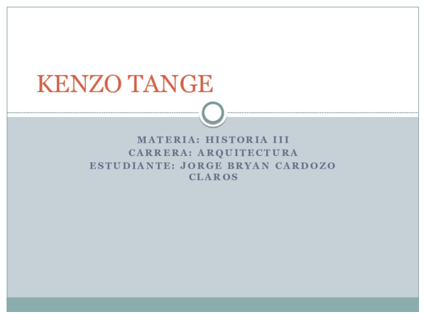 (PPT) KENZO TANGE