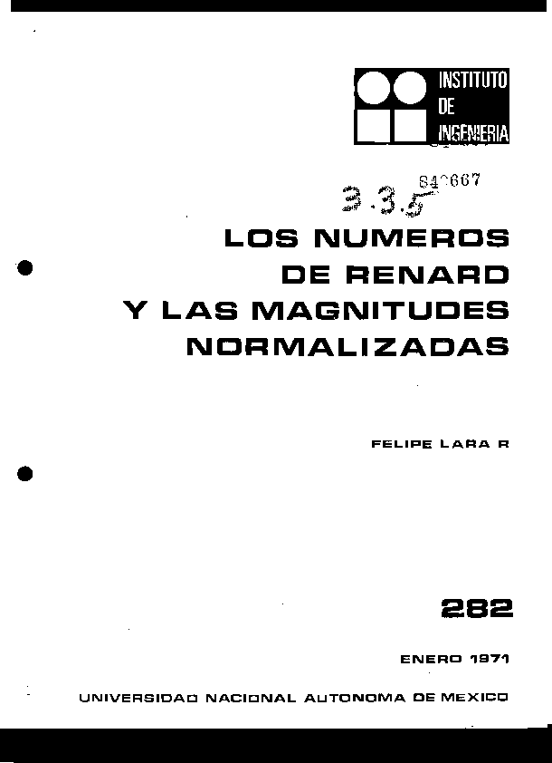(PDF) Los números de Renard y las magnitudes normalizadas