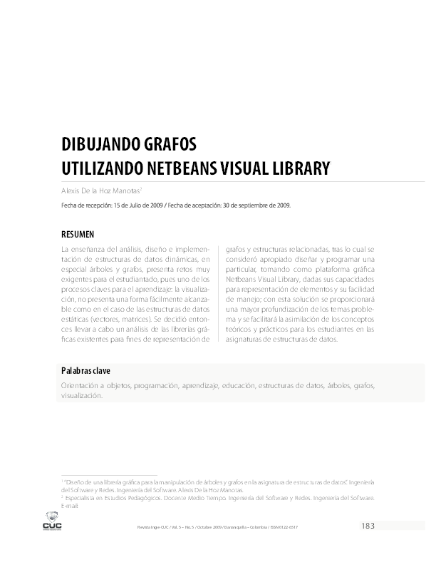 (PDF) Dibujando grafos utilizando Netbeans Visual Library
