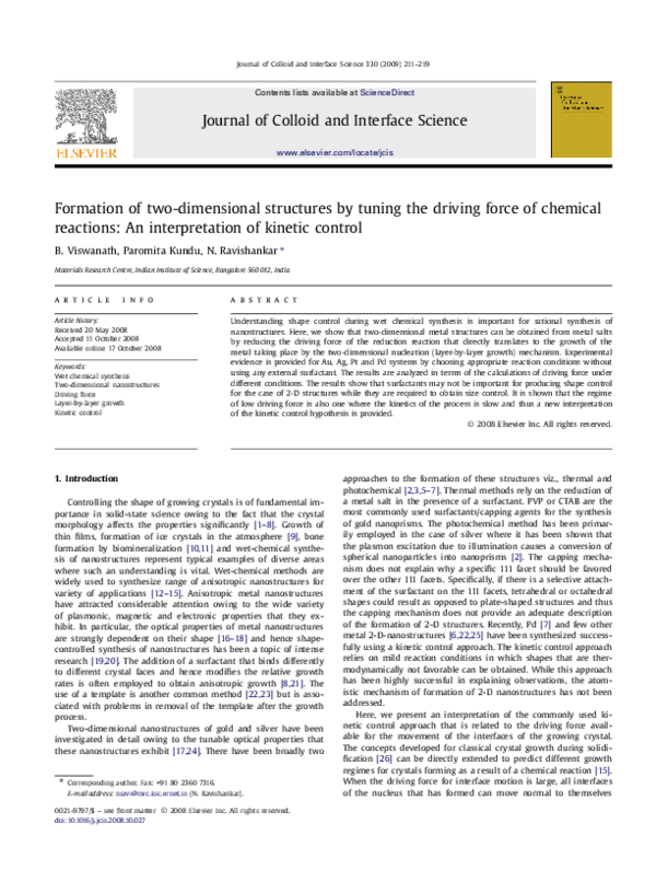 (PDF) Formation of two-dimensional structures by tuning the driving ...