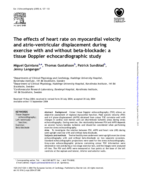 (PDF) Effect of Beta-Blocker Use on Exercise Heart Rate Gradient and Reclassification of ...