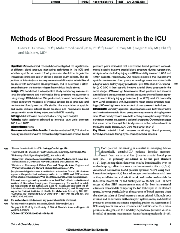 PDF Methods Of Blood Pressure Measurement In The ICU Li wei Lehman pdf-methods-of-blood-pressure-measurement-in-the-icu-li-wei-lehman