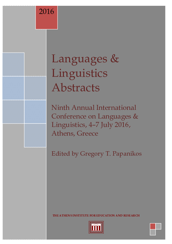 (PDF) THE ATHENS INSTITUTE FOR EDUCATION AND RESEARCH