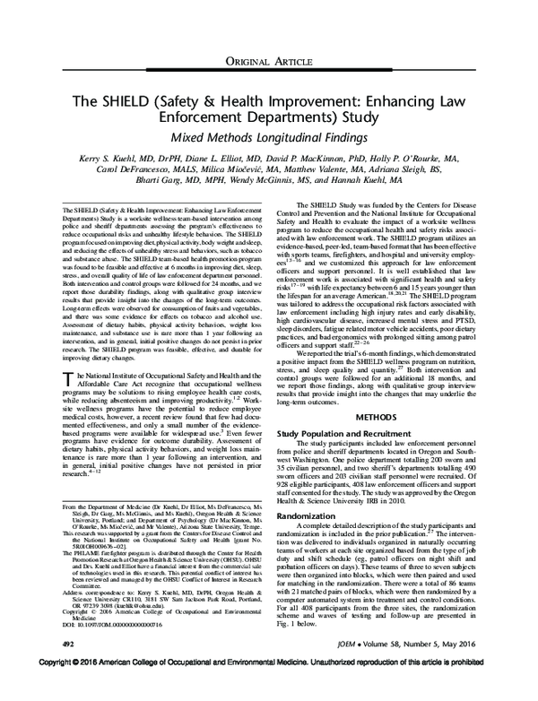 (PDF) The SHIELD (Safety & Health Improvement: Enhancing Law ...