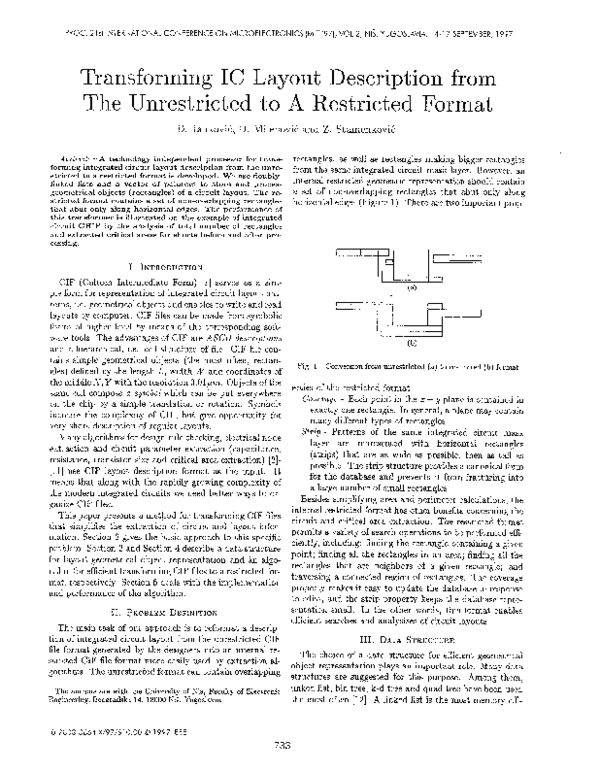 (PDF) Transforming IC layout description from the unrestricted to a ...